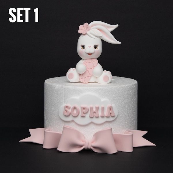 Bunny Cake Topper - Etsy