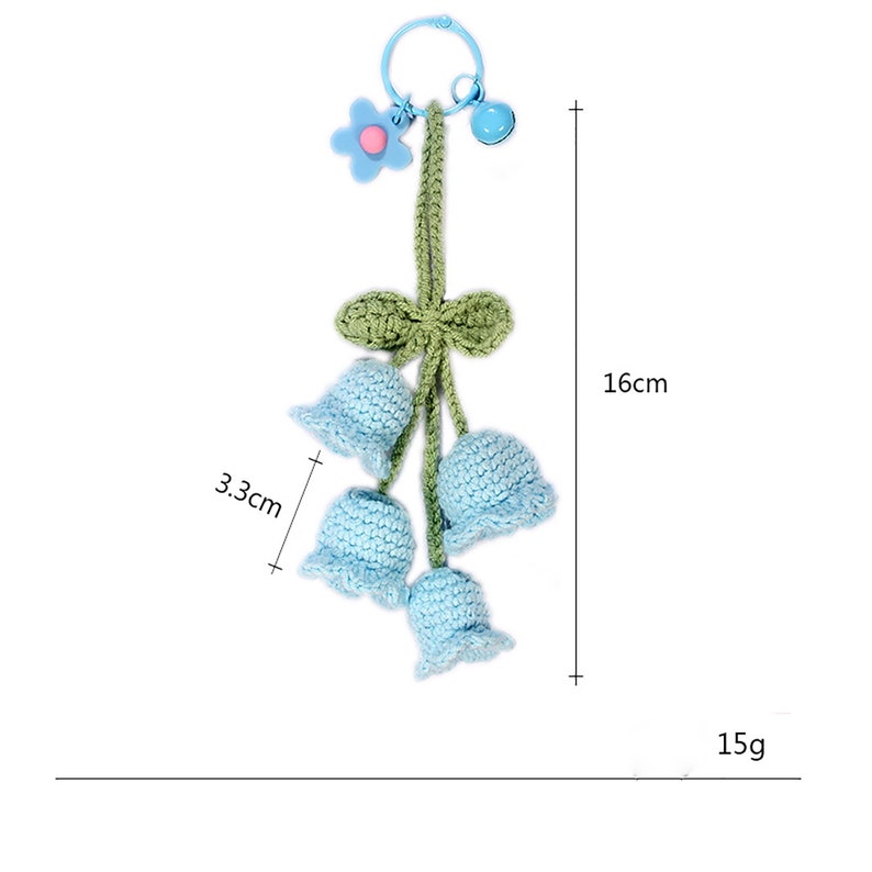 Color Crochet Lily Keychain Sweet Flower Knit Keychain for - Etsy