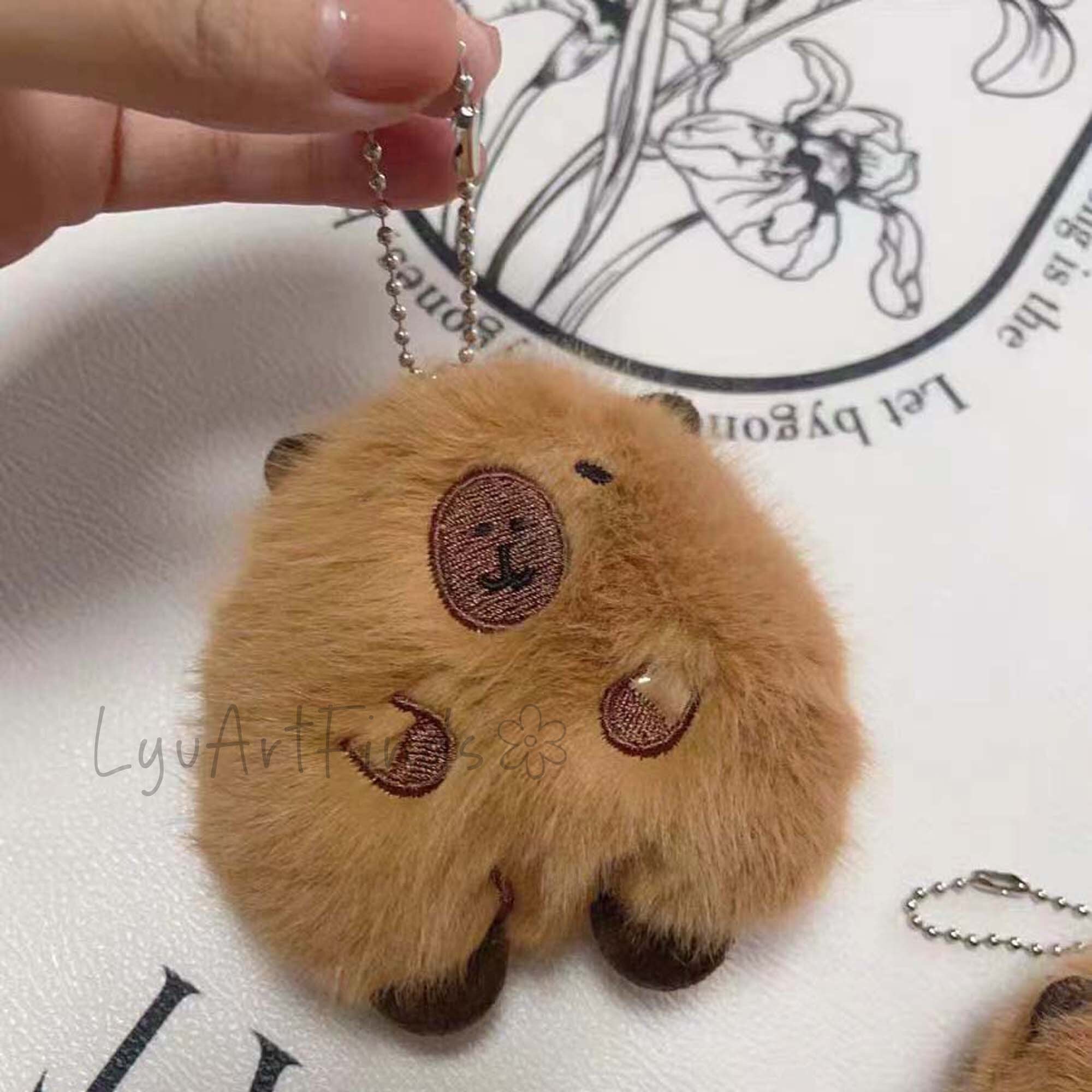 Fluffy Capybara Key Chain Capybara Charms for Bag Cute - Etsy Canada