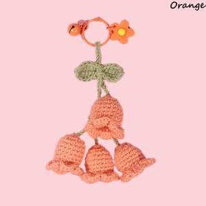 Color Crochet Lily Keychain Sweet Flower Knit Keychain for - Etsy