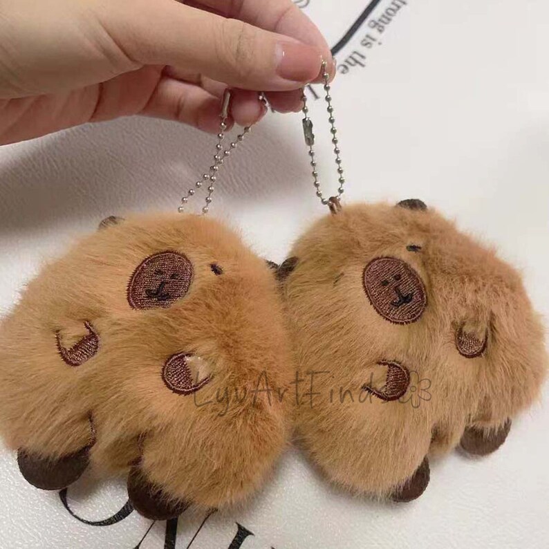 Fluffy Capybara Key Chain Capybara Charms for Bag Cute - Etsy UK