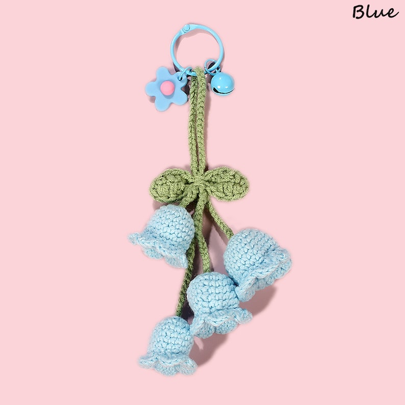 Color Crochet Lily Keychain Sweet Flower Knit Keychain for - Etsy