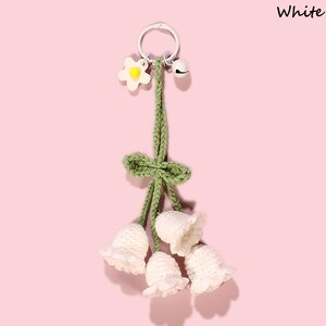 Color Crochet Lily Keychain Sweet Flower Knit Keychain for - Etsy