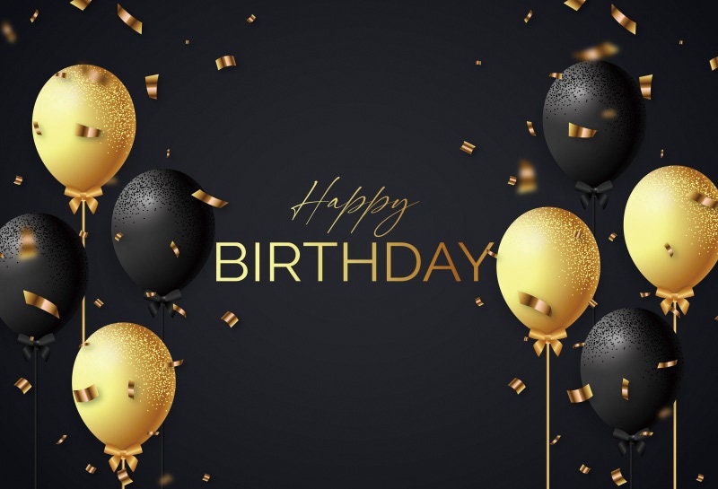 Black Glitter Happy Birthday Background Newborn Baby Shower - Etsy ...