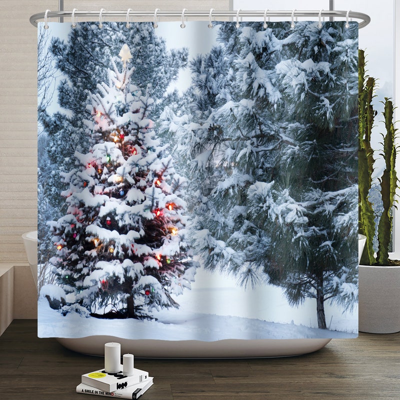 Christmas Shower Curtain - Etsy