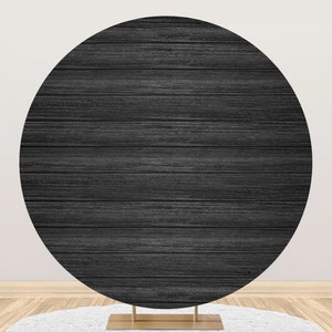 Rustic Wood Round Backdrop, Polyester Wood Birthday Background for ...