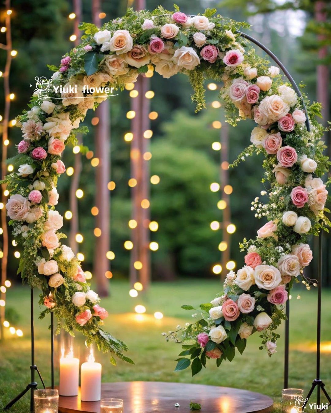 Blush Pink Rose Arch Flowers: Wedding Ceremony Decor - Etsy
