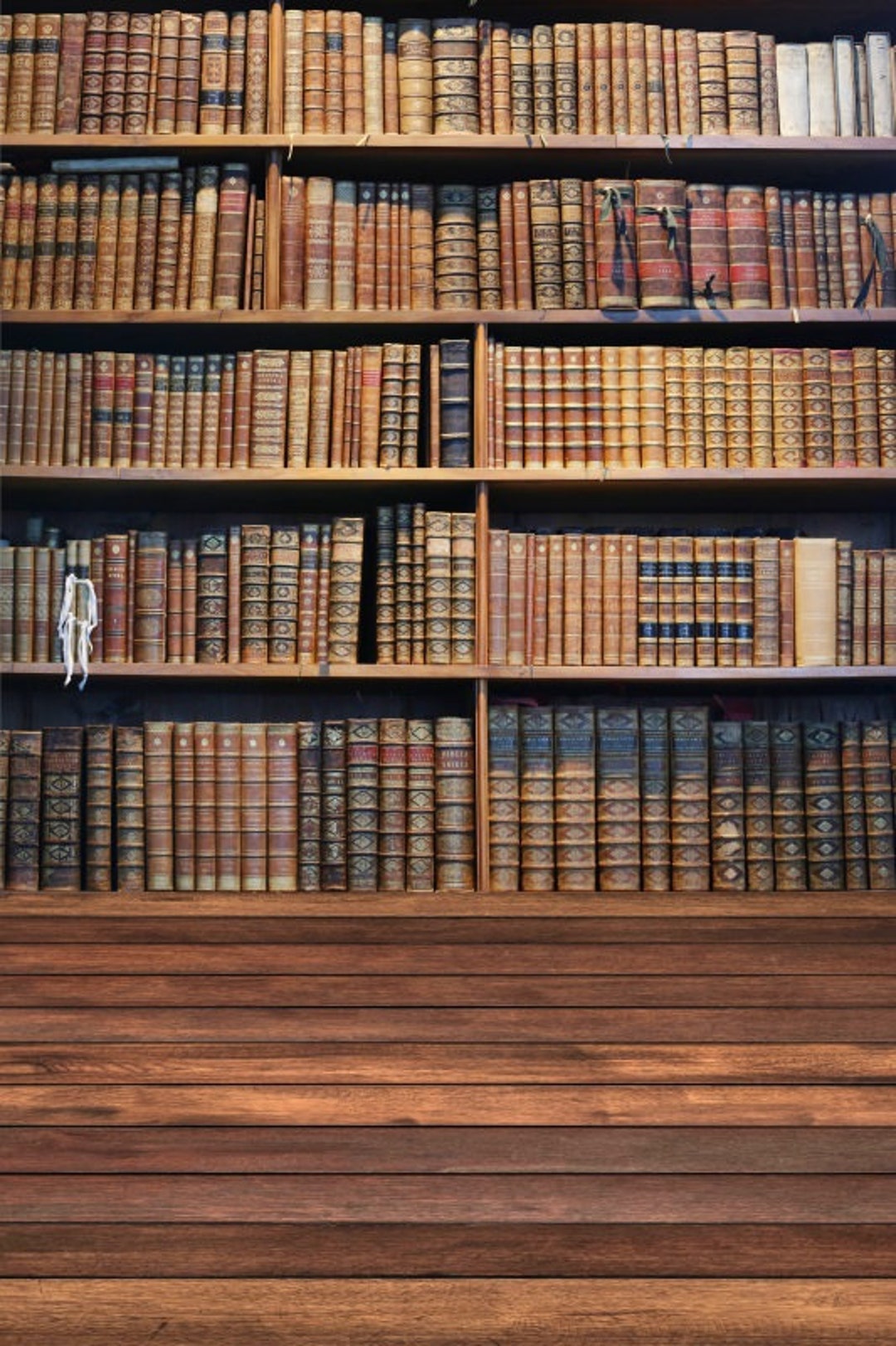 Library Books Bookshelf Photography Background,retro Bookcase Backdrop ...