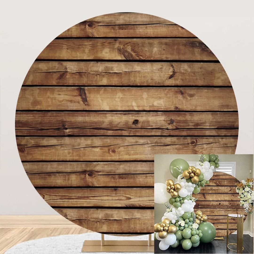 Rustic Wood Round Backdrop: Birthday Party Photo Prop - Etsy