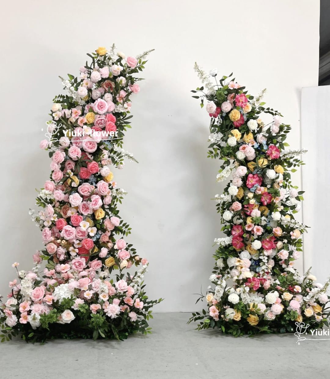 Pink Rose Arch: Artificial Wedding Flower Arrangement - Etsy