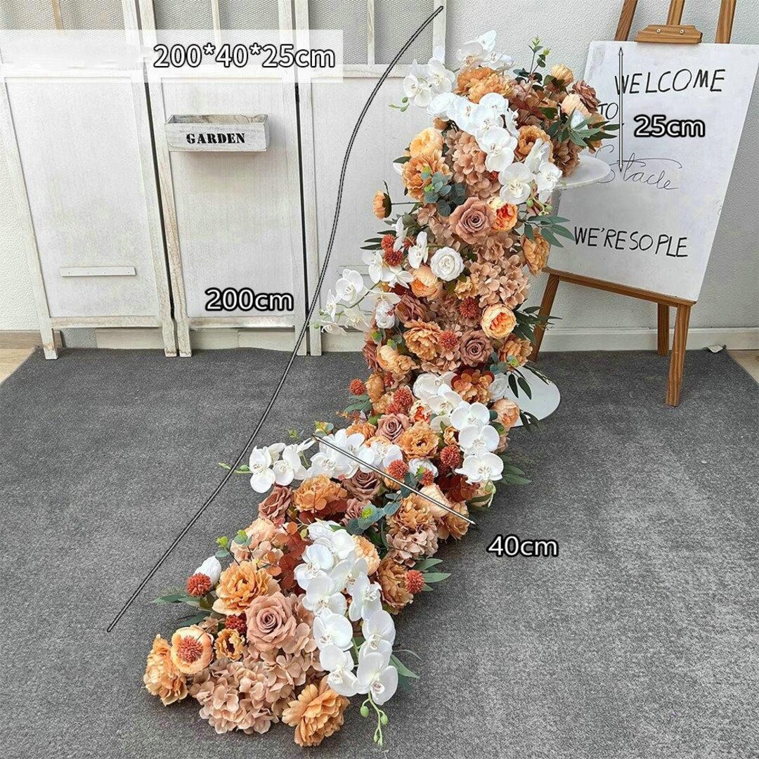 Autumn Wedding Backdrop Flower Arrangement Artificial Flower Runner ...