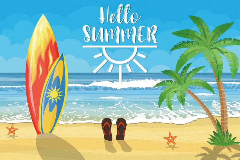 Beach Backdrop Beach Party/surf Party Photography Background - Etsy