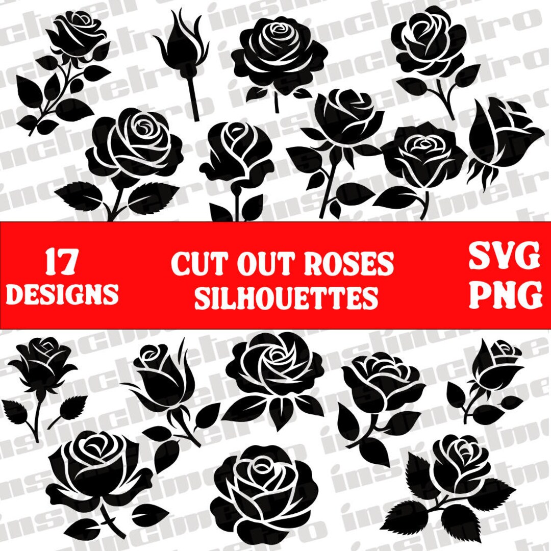 Rose Svg Bundle | Rose Clipart| Rose Svg | Cut Files for Cricut ...