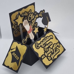 Graduation Box Card - Etsy