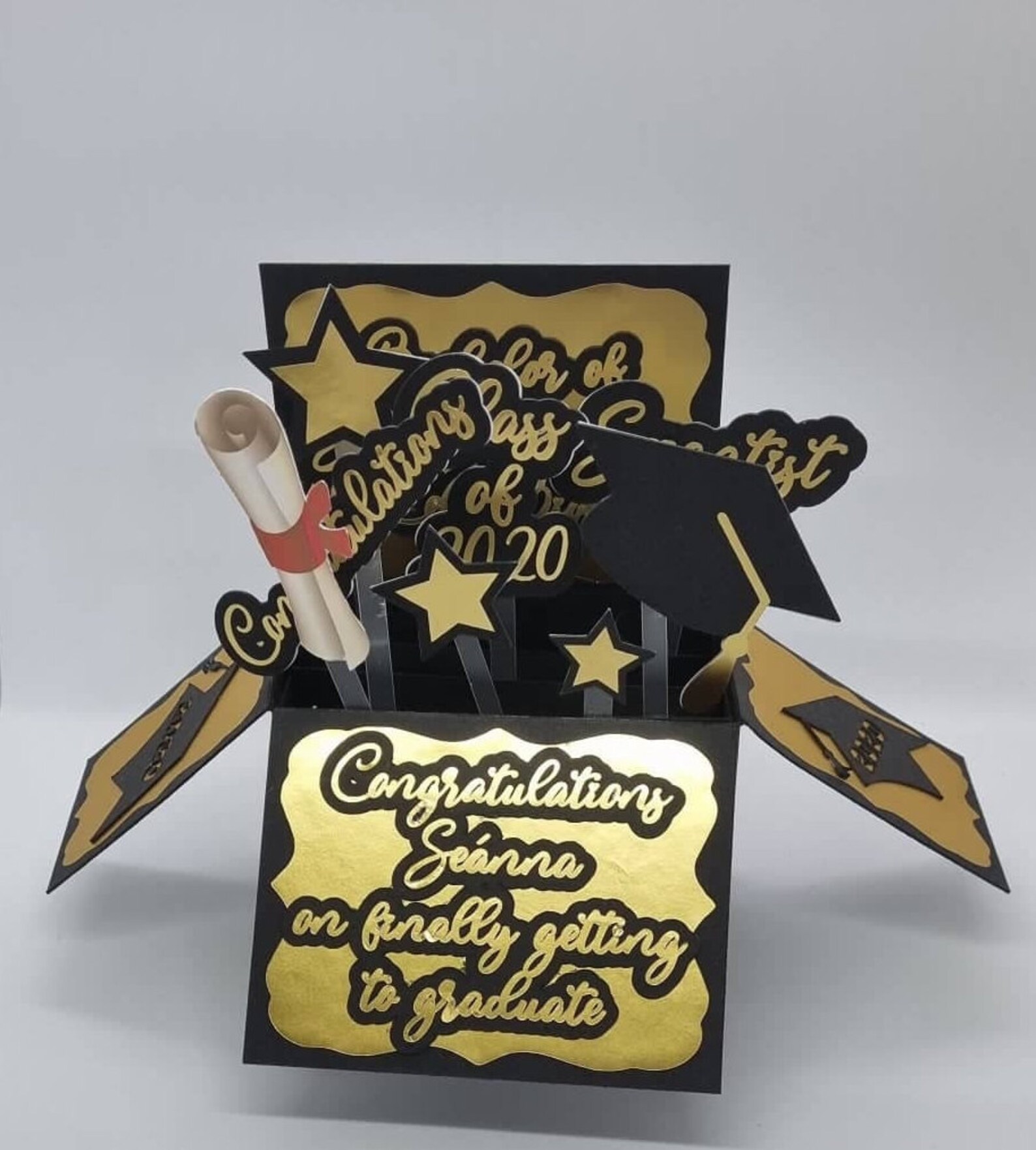 Graduation Box Card - Etsy