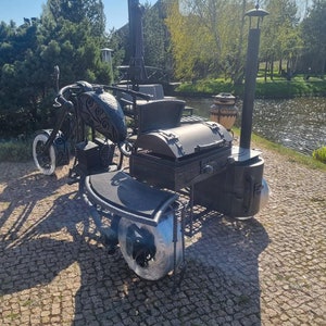 Barbecue Grill With a Motorcycle - Etsy
