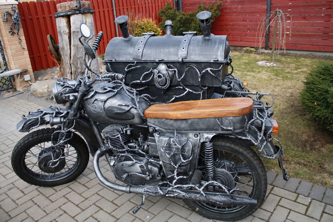 Barbecue Grill With a Motorcycle - Etsy