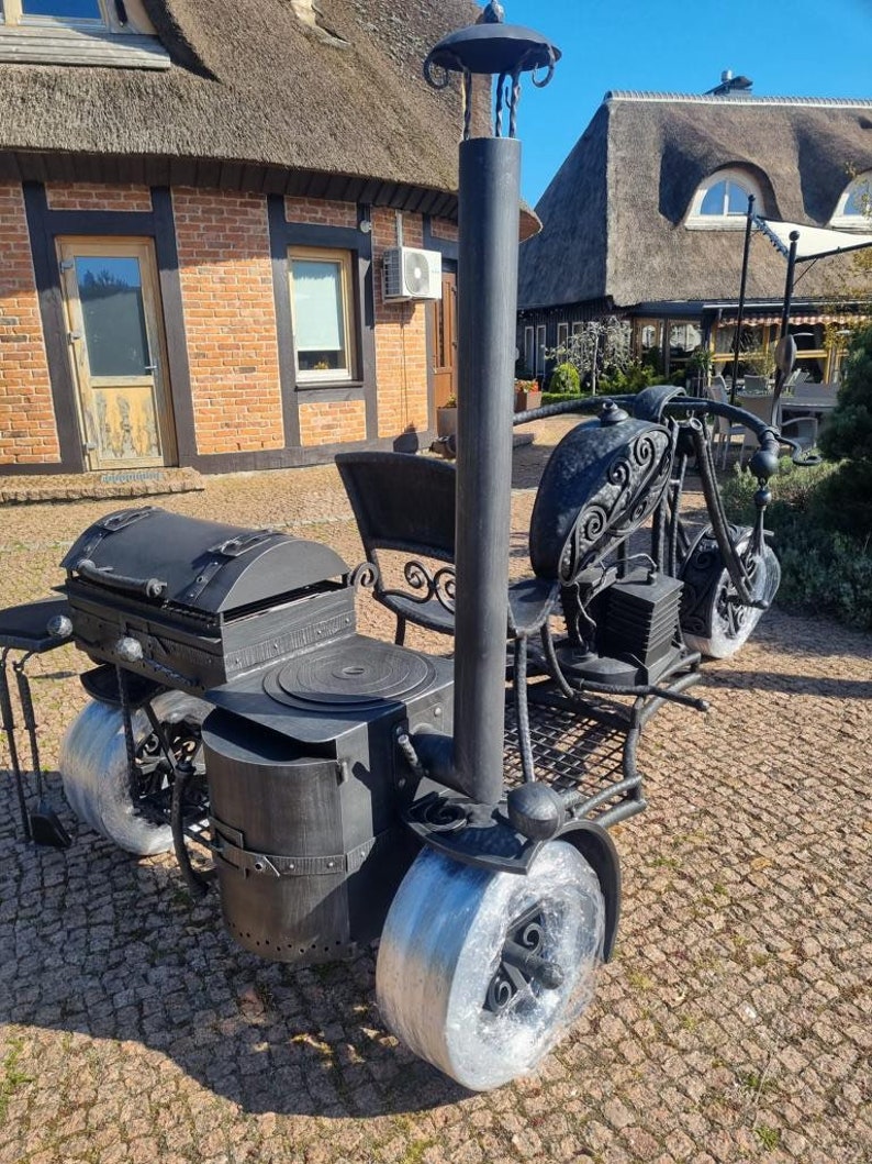 Barbecue Grill With a Motorcycle - Etsy