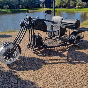 Barbecue Grill With a Motorcycle - Etsy