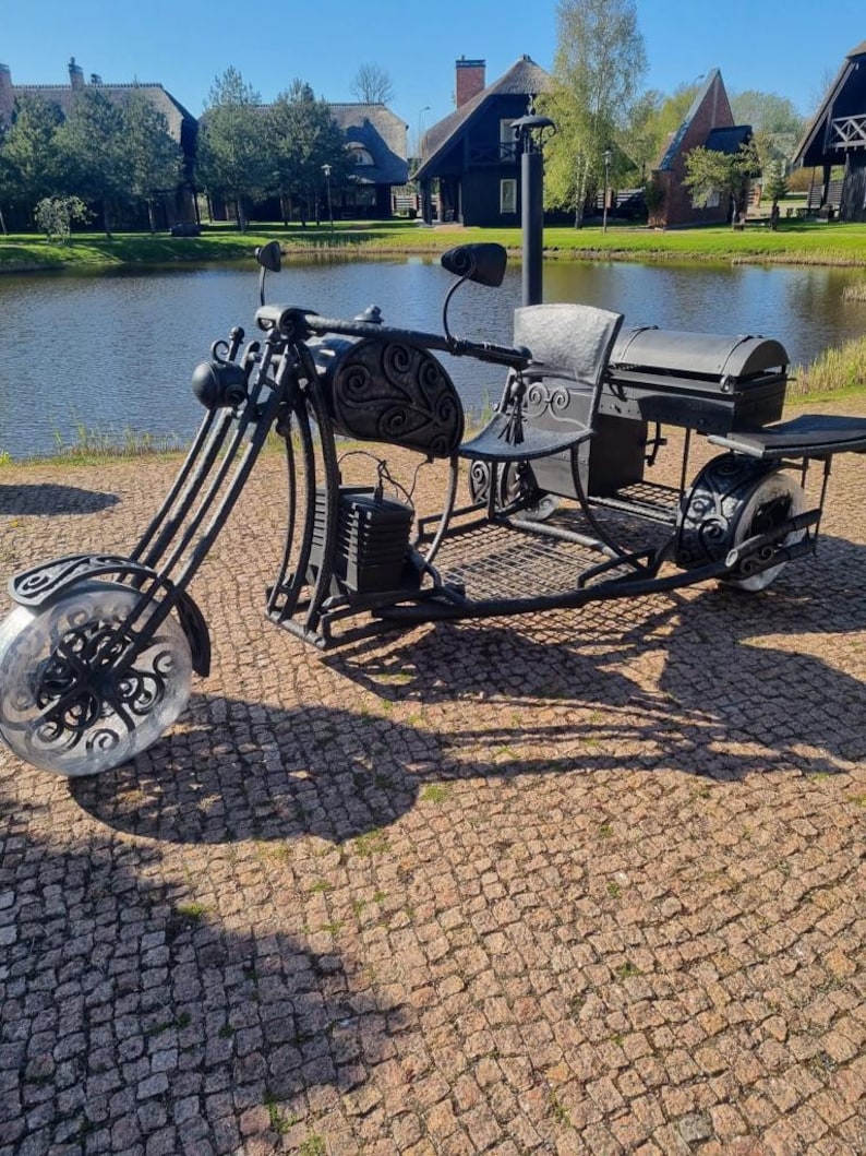 Barbecue Grill With a Motorcycle - Etsy
