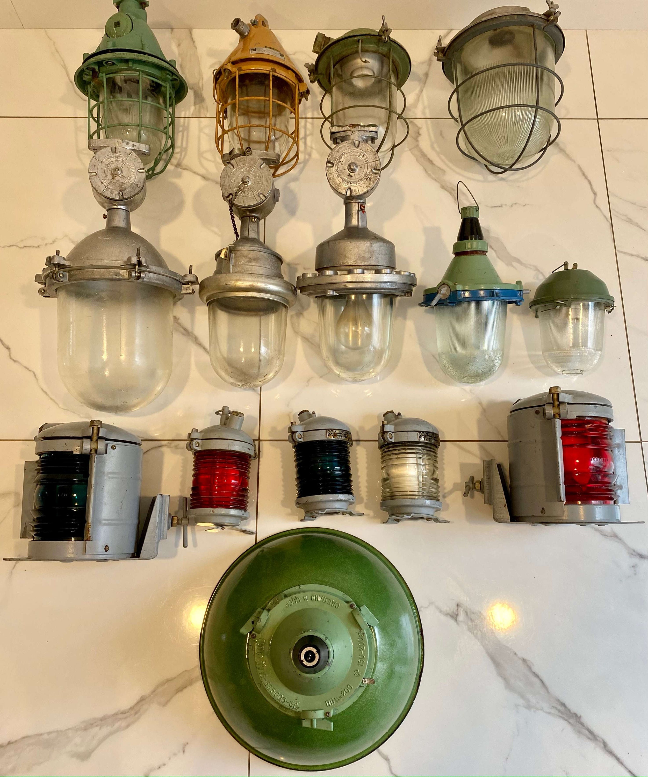 Vintage Industrial Bunker Light Industrial Soviet Pendant Lamp Vintage ...