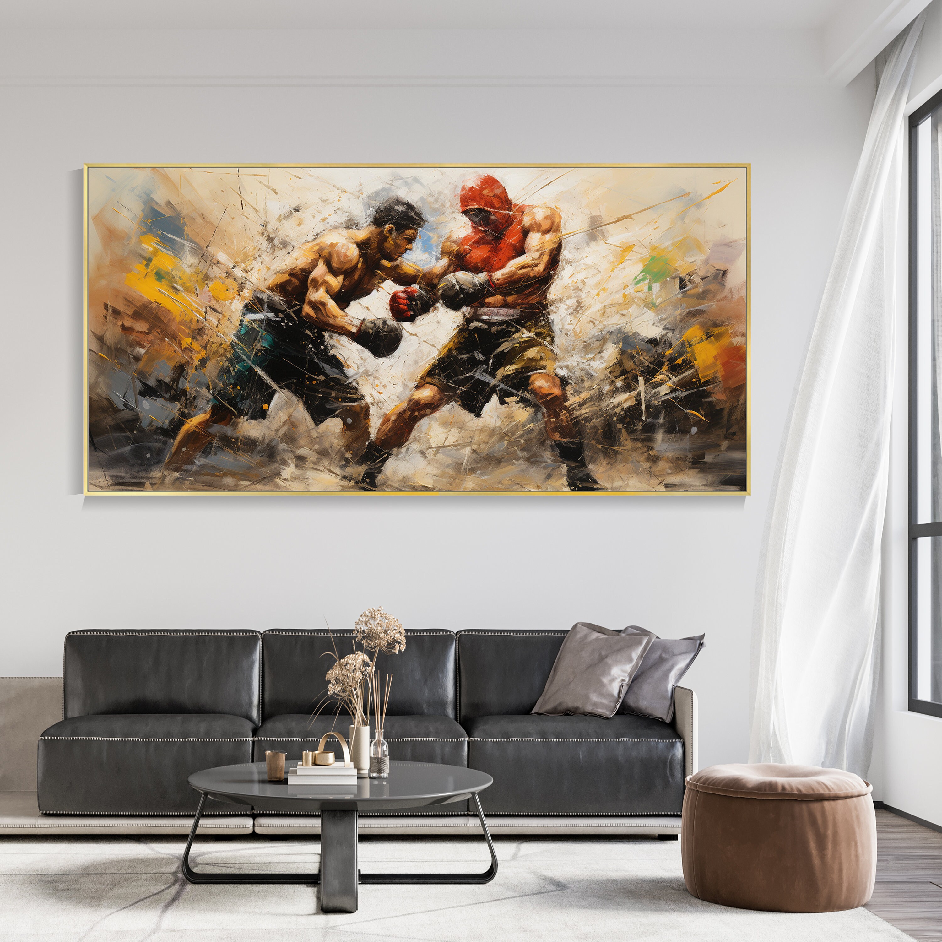 Boxing Sports Emotion Fighter Athletic Duel Modern Boxer Portrait ...