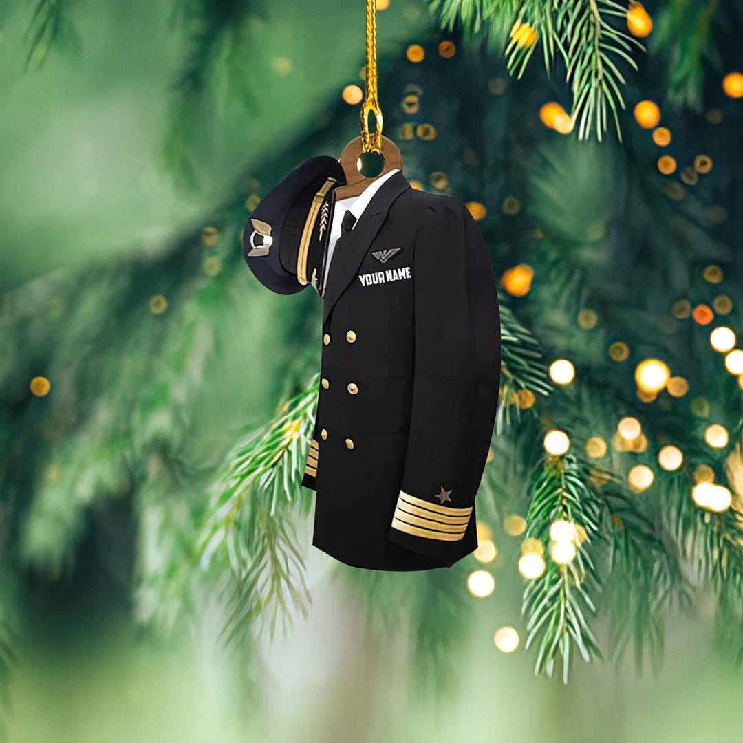 Personalized Pilot Flat Ornament, Pilot Gift, Pilot Vest Pilot Outfit ...