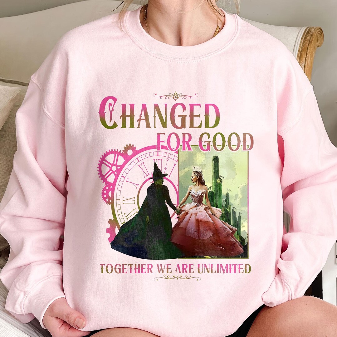 Wicked Sweatshirt, Witch Pink and Green Sweatshirt Tshirt, Wizard of Oz ...