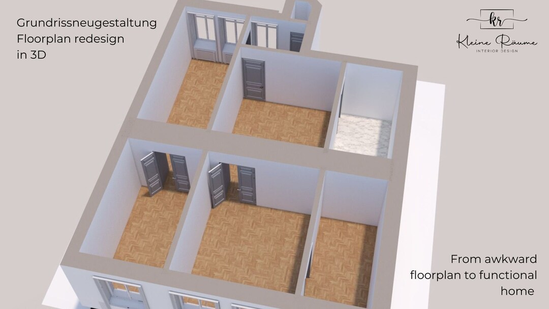 Floor Plan Re-design, Floor Plan Redesign, Living Space Optimization, 3D Floor Plan Design ...
