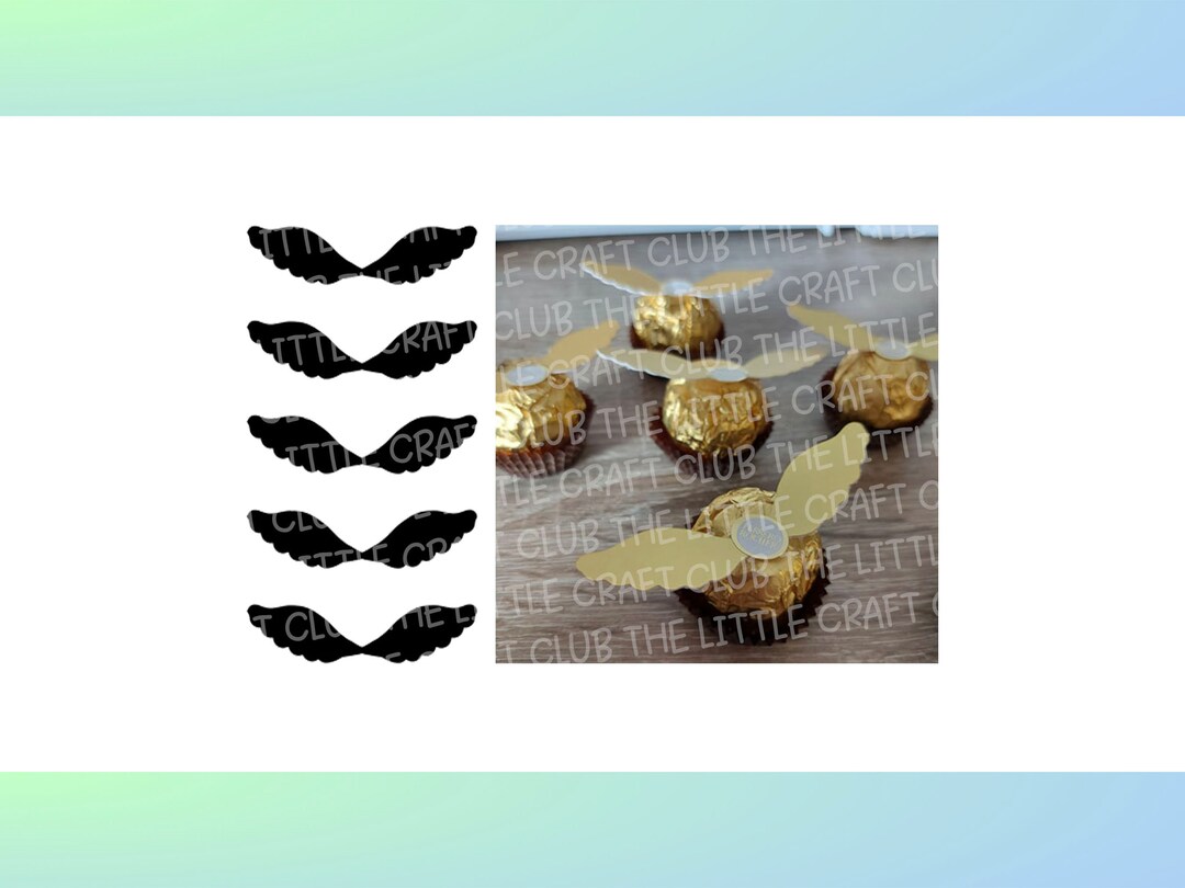 Golden Wings SVG File Wizard Svg, Chocolate Svg, Chocolate Wings Svg ...