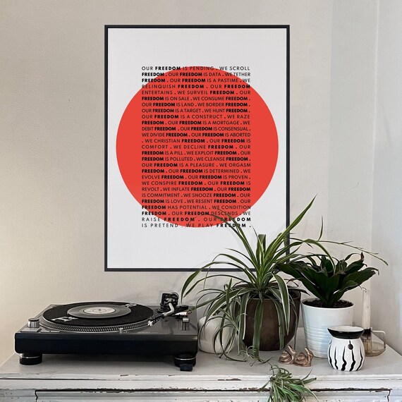 Art Print Poem Print Poem Art Poetry Poster Freedom Art - Etsy