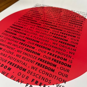 Art Print, Poem Print, Poem Art, Poetry Poster, Freedom Art, Spoken ...