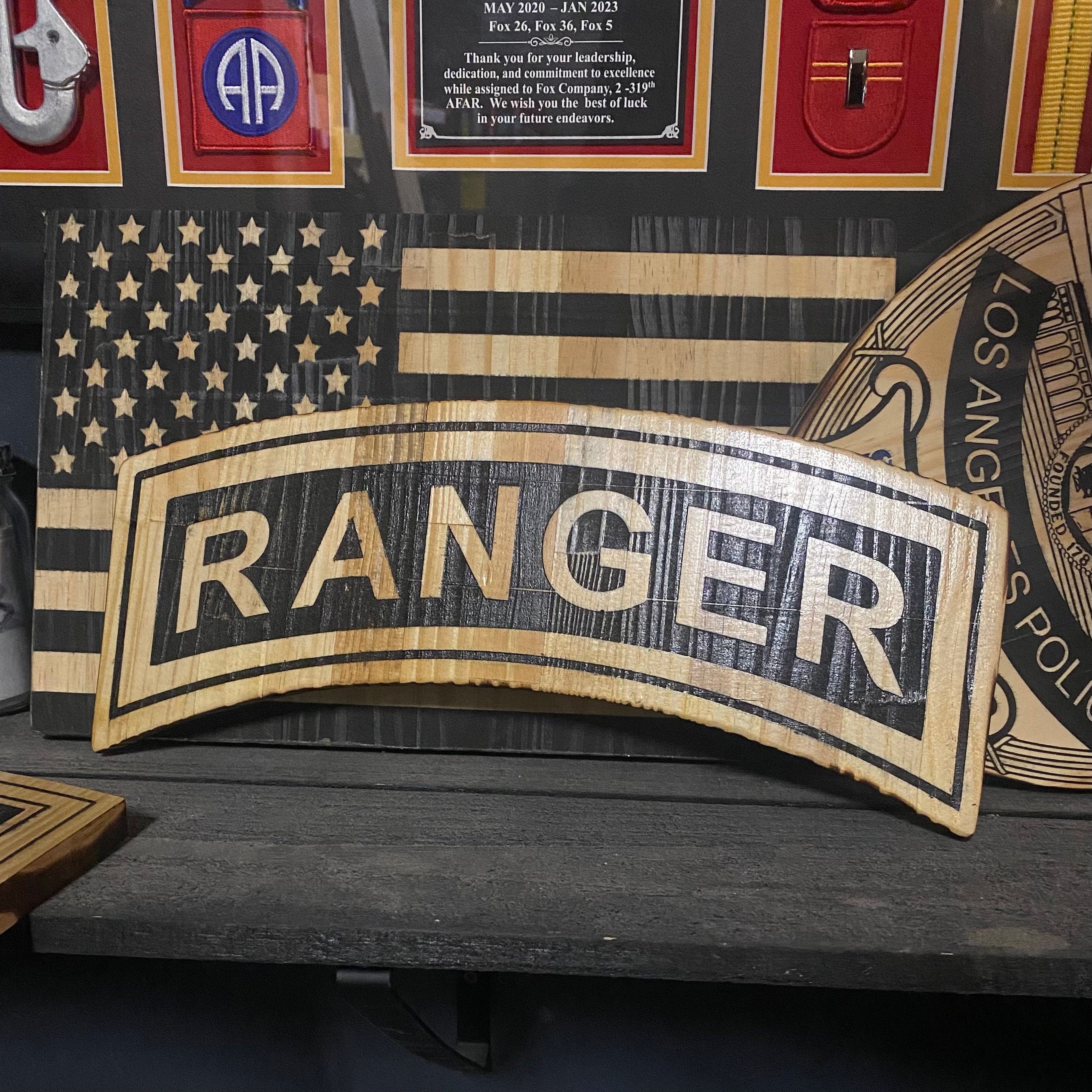Army Tabs - Laser Engraved Ranger Tab - Airborne Tab - Sapper Tab ...