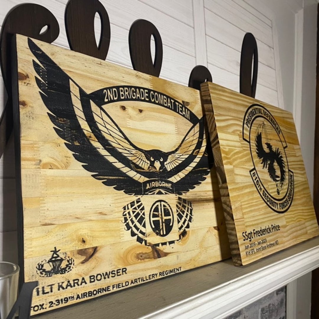 Logo Centered Plaque engraved Military Plaque Retirement Gift ETS Gift ...