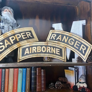 Army Tabs Laser Engraved Ranger Tab Airborne Tab Sapper Tab Mountain ...