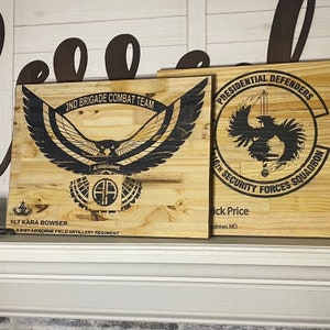 Logo Centered Plaque engraved Military Plaque Retirement Gift ETS Gift ...