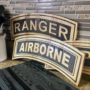 Army Tabs Laser Engraved Ranger Tab Airborne Tab Sapper Tab Mountain ...