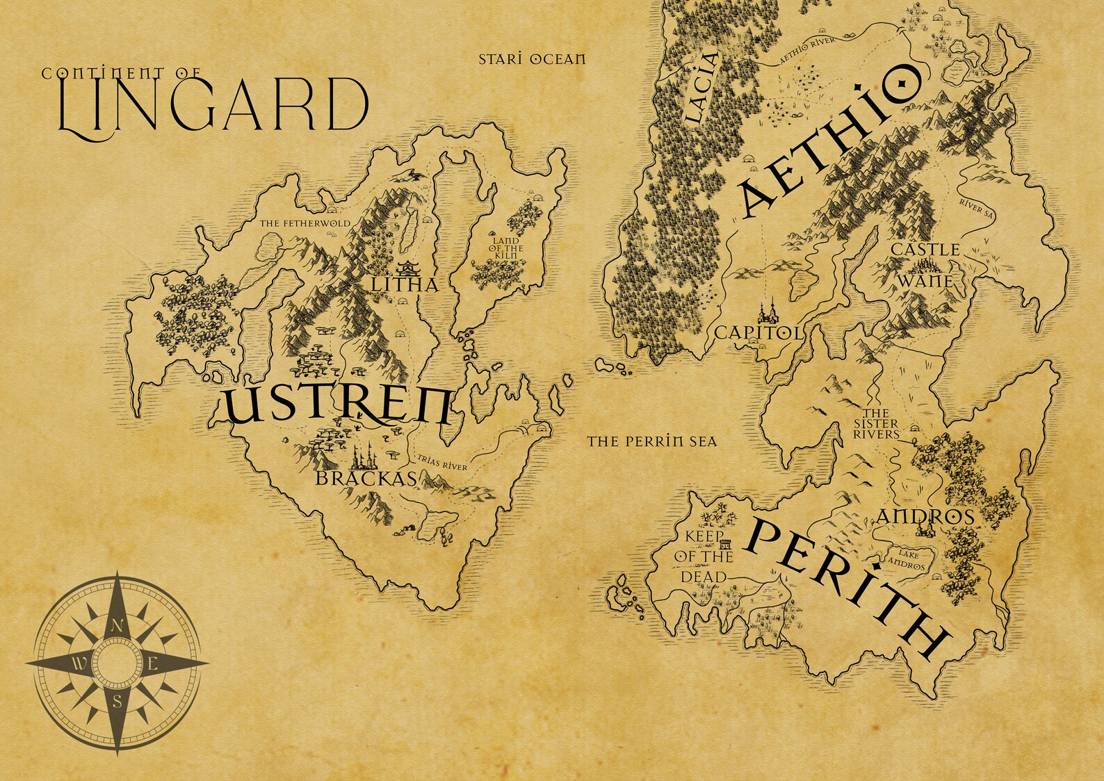 Bespoke Fantasy or Real World Map for Authors / Game Designers / Unique ...