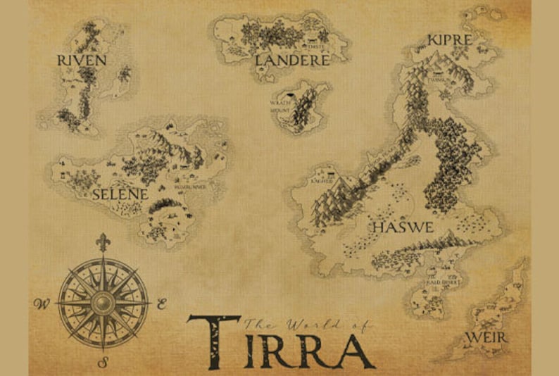 Bespoke Fantasy or Real World Map for Authors / Game Designers / Unique ...