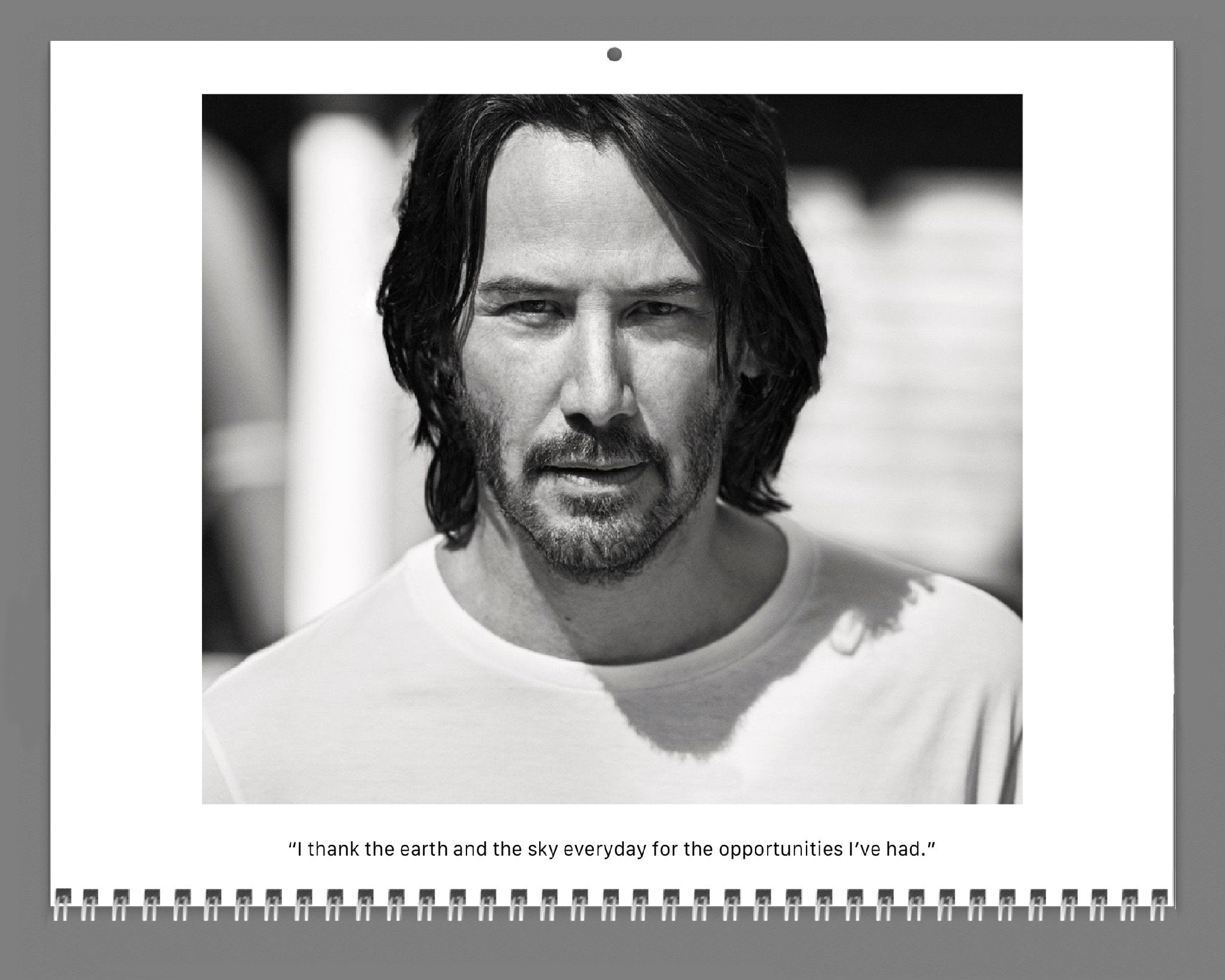 Keanu Reeves 2024 Wall Calendar with his quotes and signature sold by ...