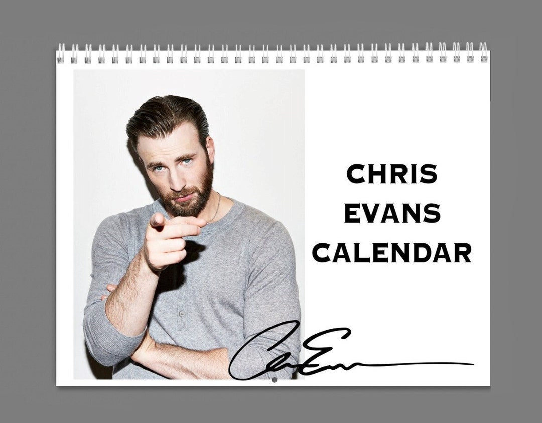Chris Evans 2026 Wall Calendar Ver.2 With His Quotes and Signature - Etsy