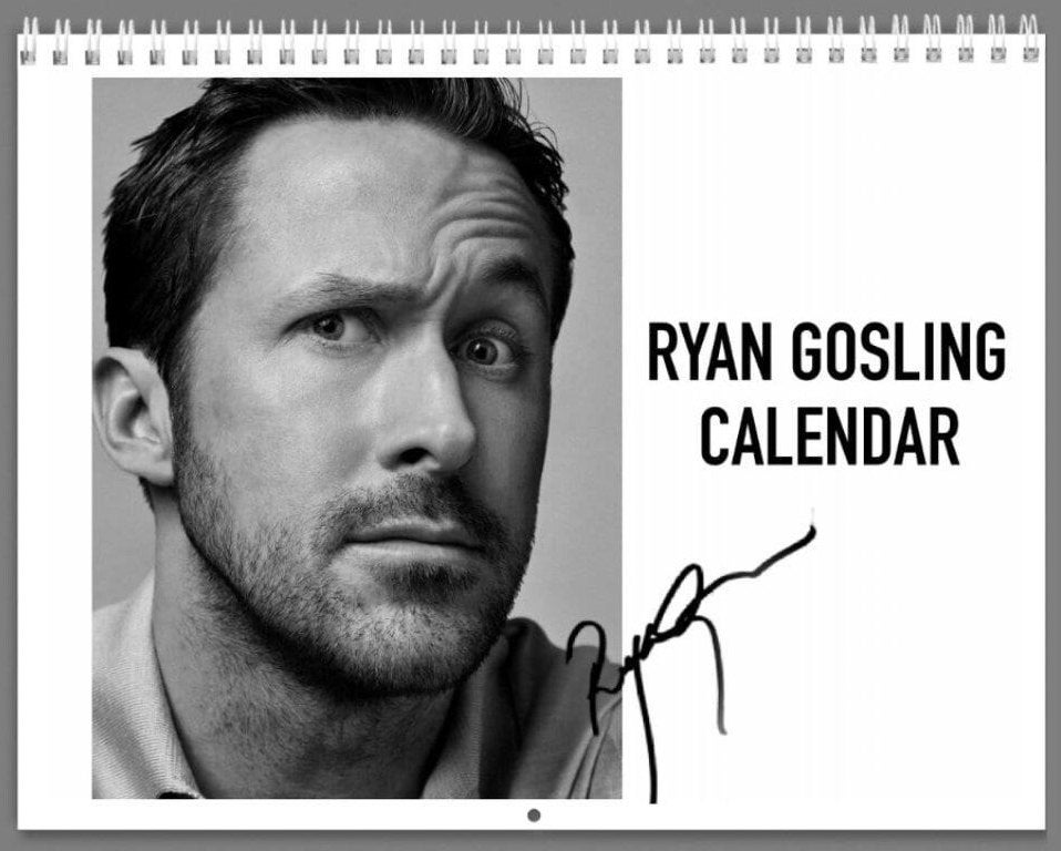 Ryan Gosling 2024 Wall Calendar with his quotes and signature sold by ... Ryan Gosling 2024 Wall Calendar with his quotes and signature sold by ...