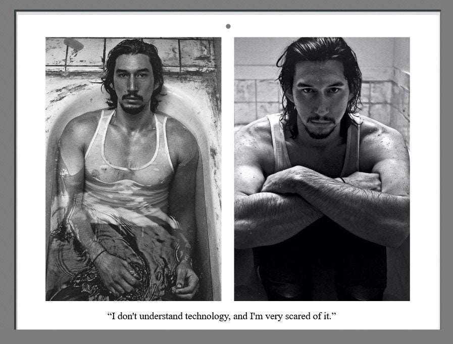 Adam Driver 2024 Wall Calendar with his quotes and signature sold by ...