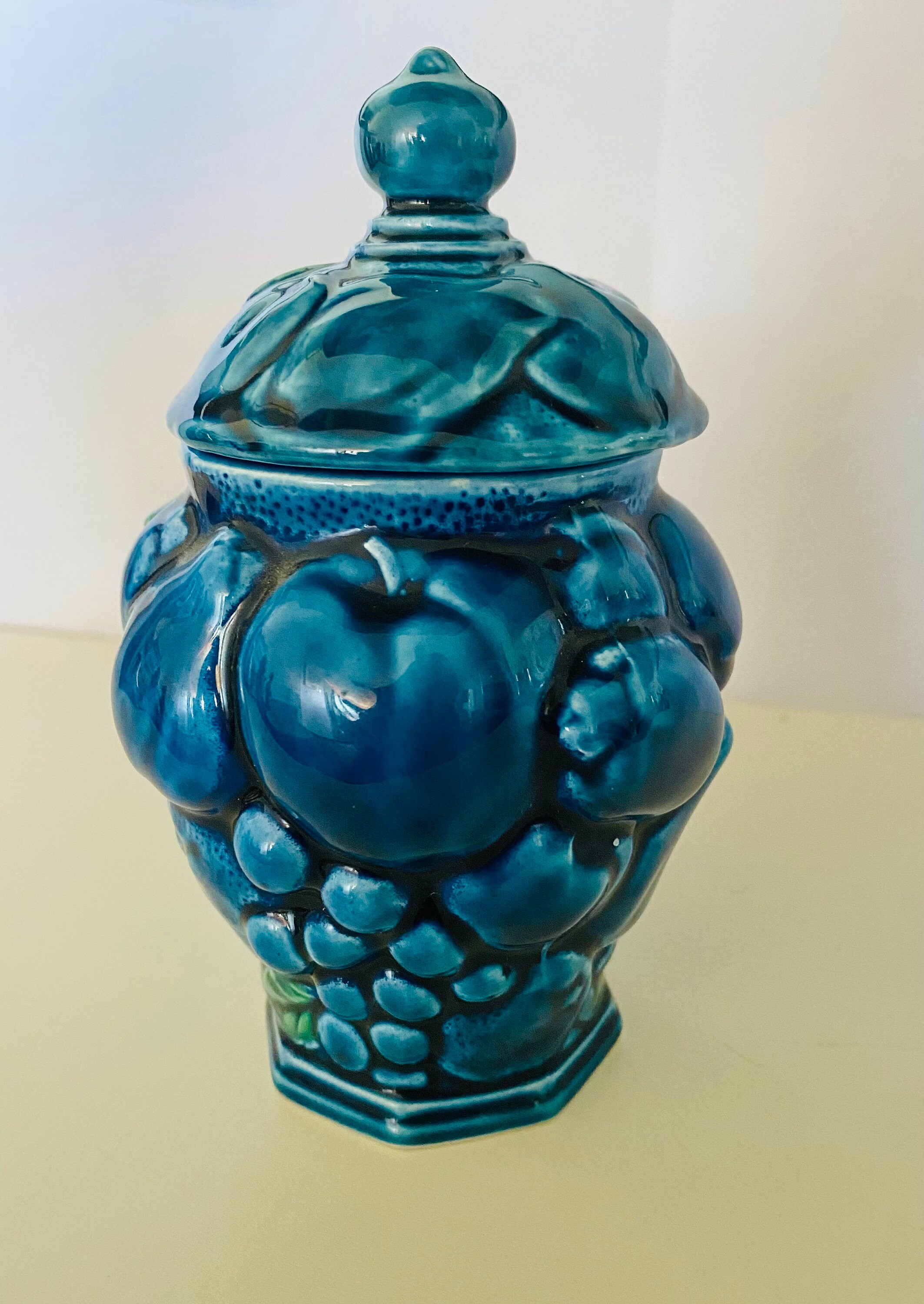 Rare Vintage INARCO Mood Indigo Blue Ginger Jar - Etsy