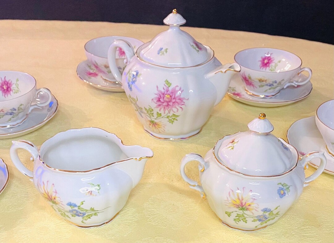 Vintage Verbano Porcelain Tea Set: Floral Argentina Tea Service - Etsy