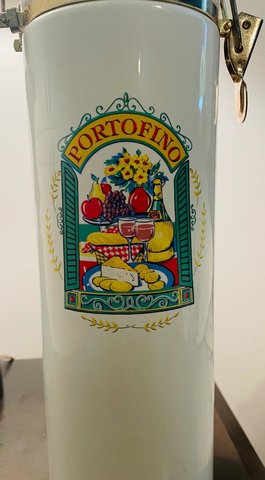 Portofino Ceramic Pasta Container With Air Tight Lock 12" by Himark - Etsy