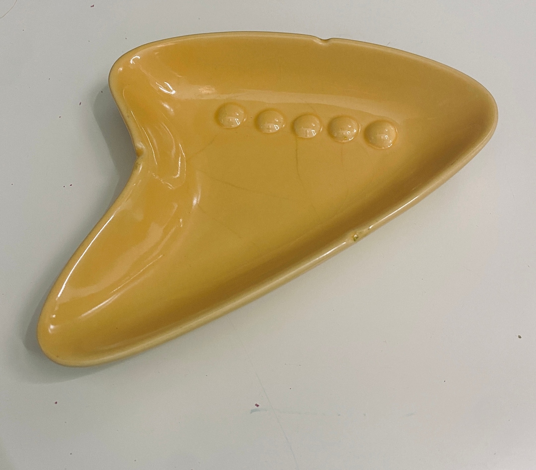 Mid-century Modern Yellow Ashtray, Atomic Shaped Trinket Dish - Etsy