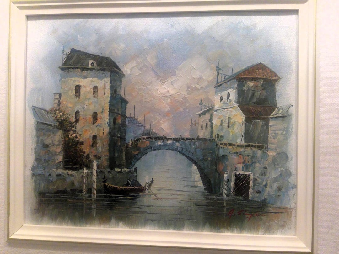 Original Signed A Simpson Painting Venitian 17” X 15” OIL ON CANVAS - Etsy