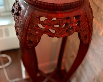 Hand Carved Pedestal Table - Etsy