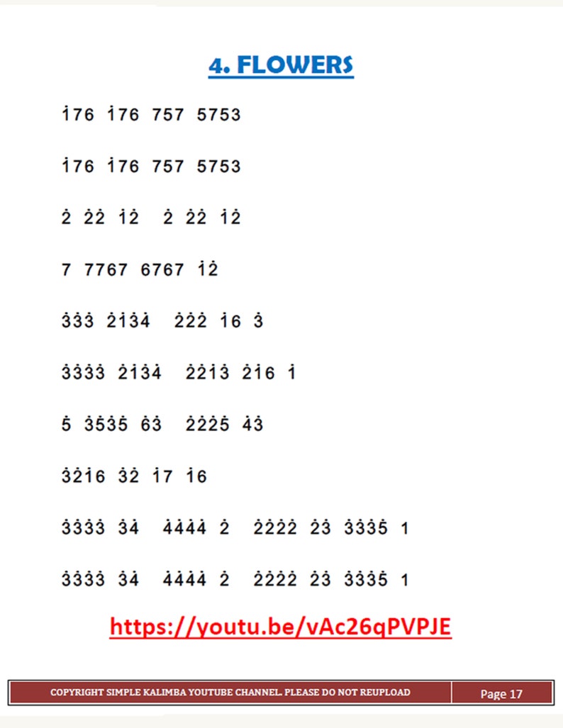 Kalimba Easy Tutorial Book 2 - Etsy